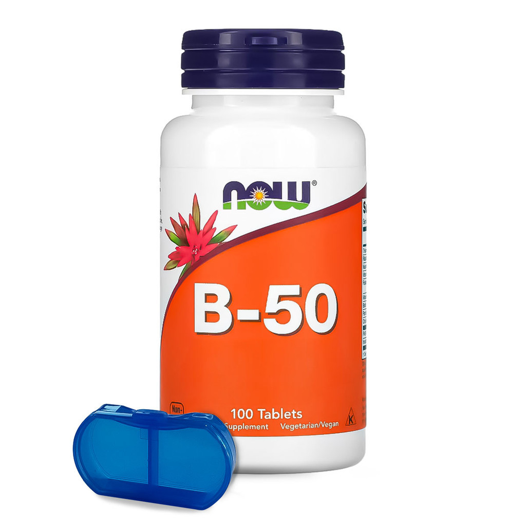 Vitamina B-50 Now Foods 100 Tablets + Porta Cápsulas | Shopee Brasil