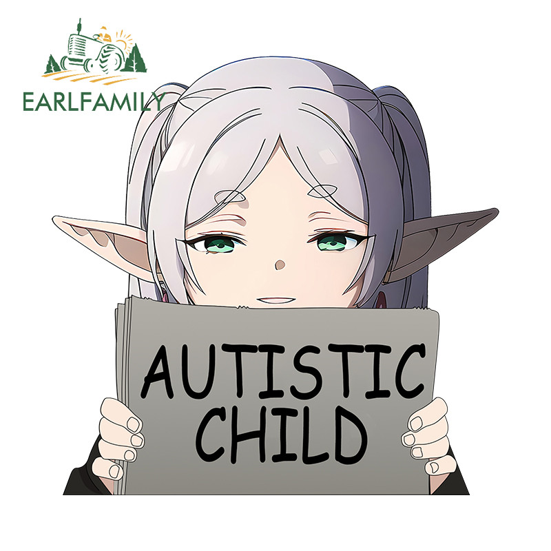 EARLFAMILY 13cm Frieren Autistic Child Warning Car Sticker Frigorífico ...