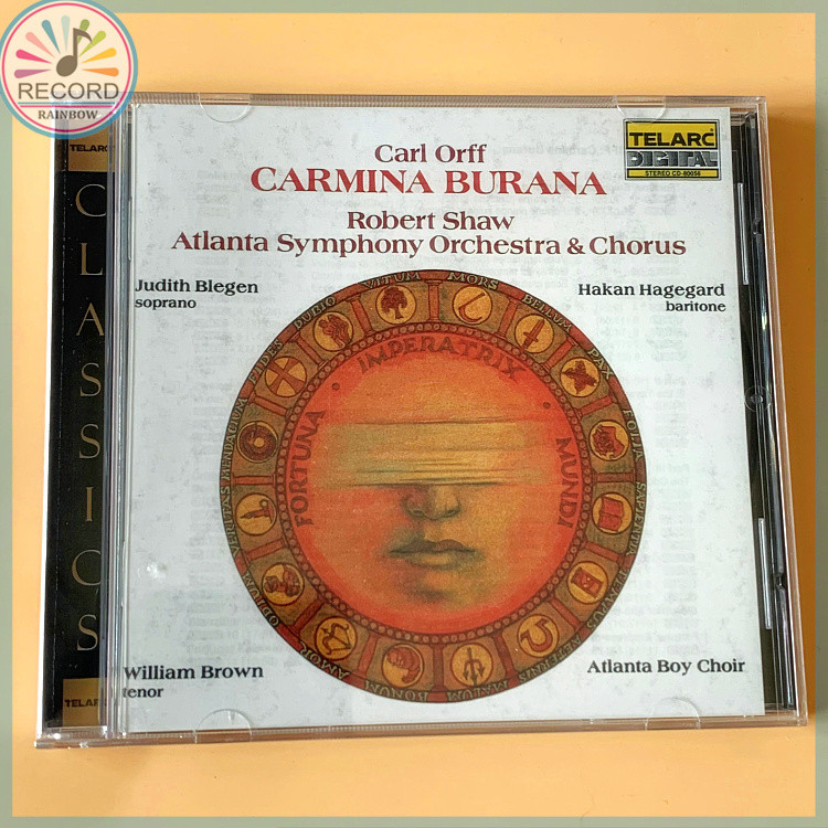 TAS Carl Orff CARMINA BURANA Robert Shaw Atlanta Symphony Orchestra & Chorus TELARC CD Album ...
