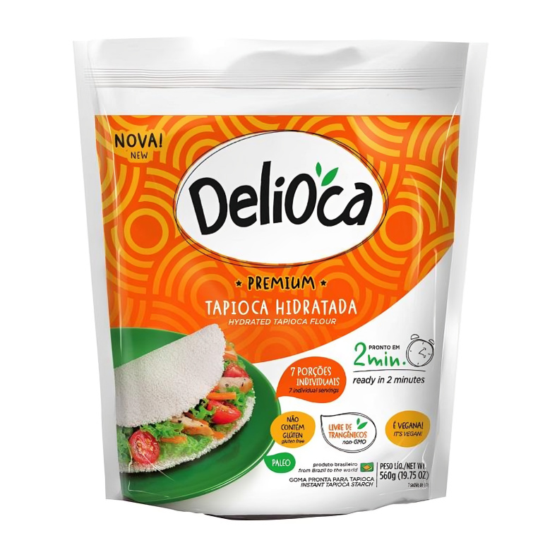 Tapioca Hidratada Delioca Premium - Sachê 560g | Shopee Brasil