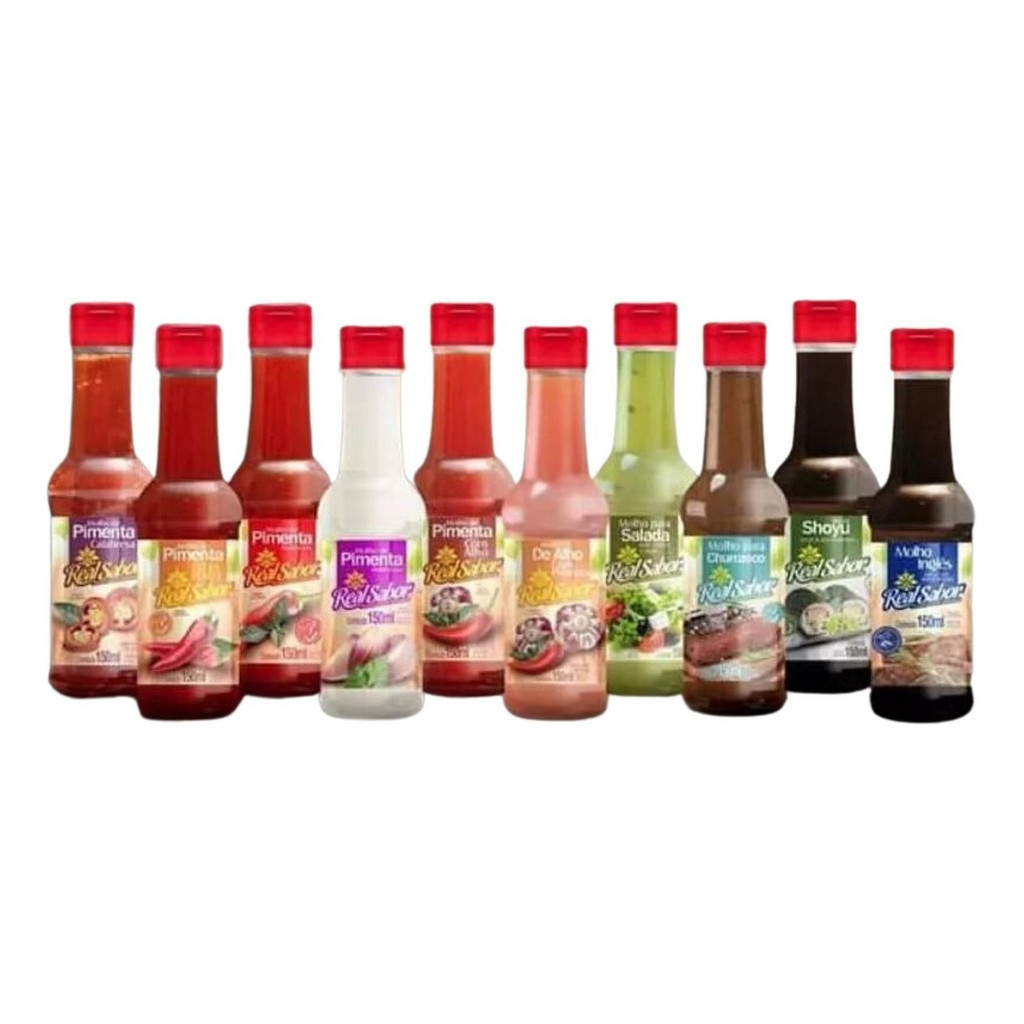 Kit De 4, 8,12 ou 24 Molhos 150ml Real Sabor Temperos E Condimentos ...