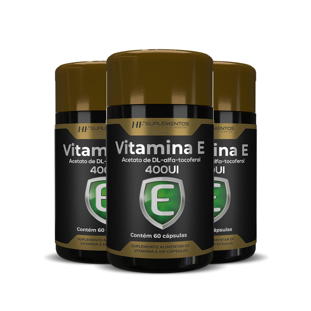 3X VITAMINA E 400UI ALFA TOCOFEROL 60 CAPS HF SUPLEMENTOS | Shopee Brasil