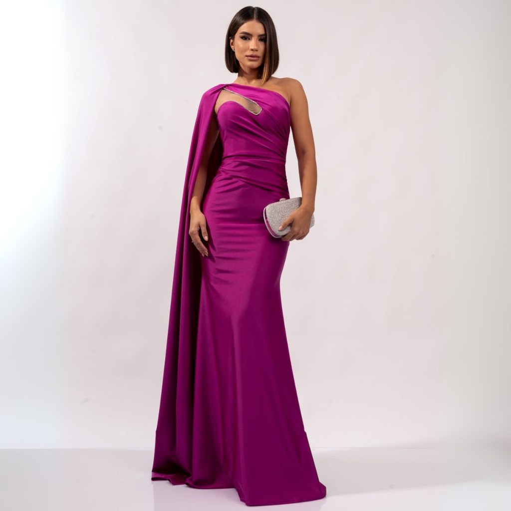 Vestido Emma Longo Trilobal Festa Madrinha Casamento Convidada | Shopee ...