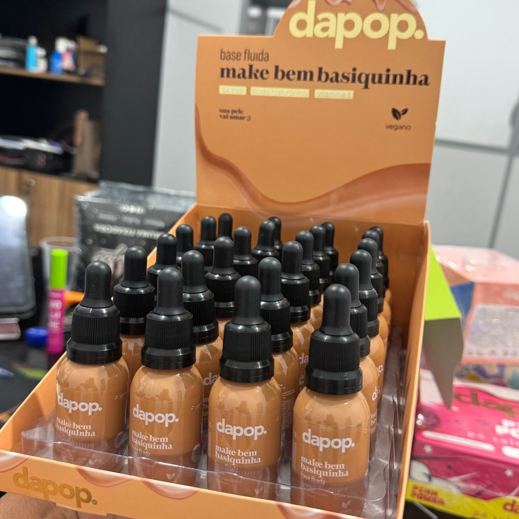 BASE FLUIDA COR 03 DAPOP BOX C/ 24 UNIDADES - ATACADO MAQUIAGEM ...