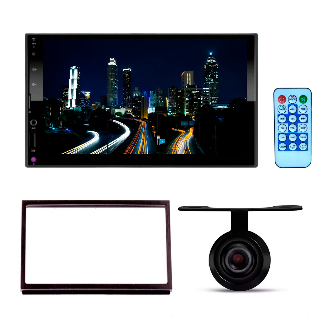 Central Multimídia Espelhamento Onix Cobalt Prisma Spin Mp5 2 Din 7" Usb Sd Aux Bluetooth HT ...