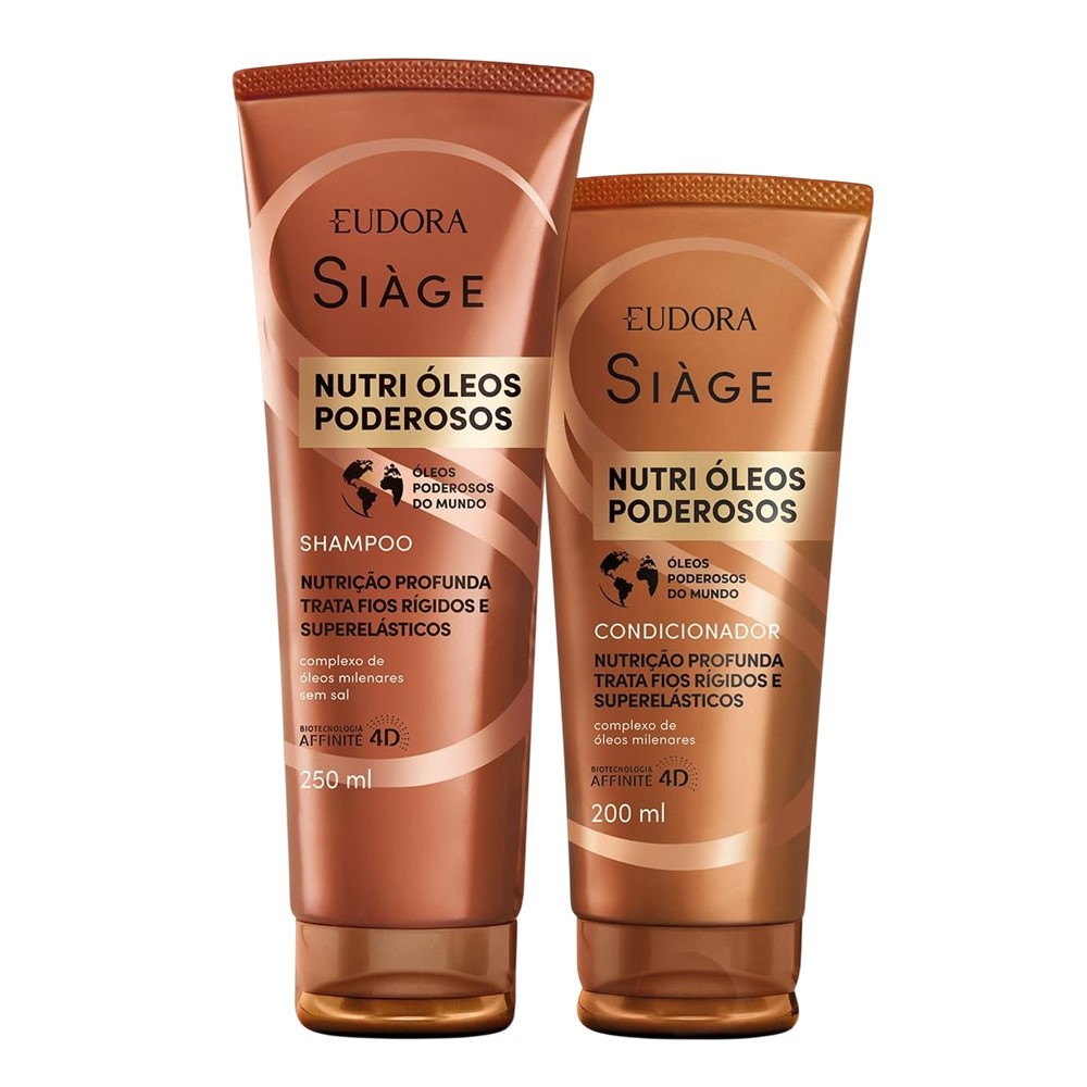 Kit Shampoo e Condicionador Nutrição Nutri Óleos Poderosos Cabelos ...
