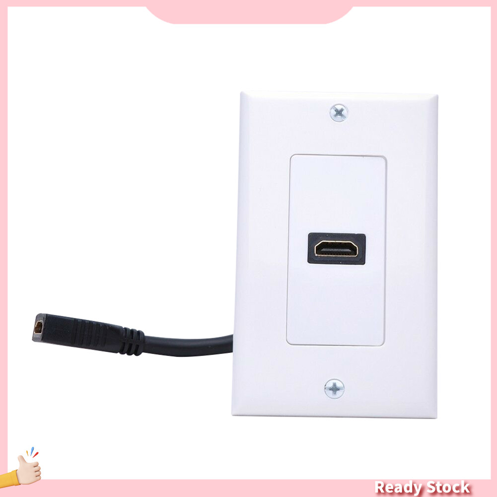 Single Female Port 4K HDMI-compatible Wall Mounted Plate Panel Cover ...