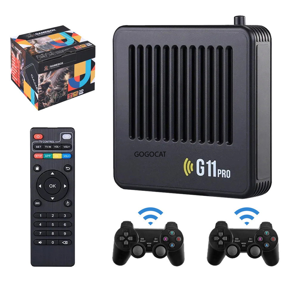 G11 Pro 4K HD Video Game Console 2.4G Controlador Sem Fio Emuelec4.3 ...