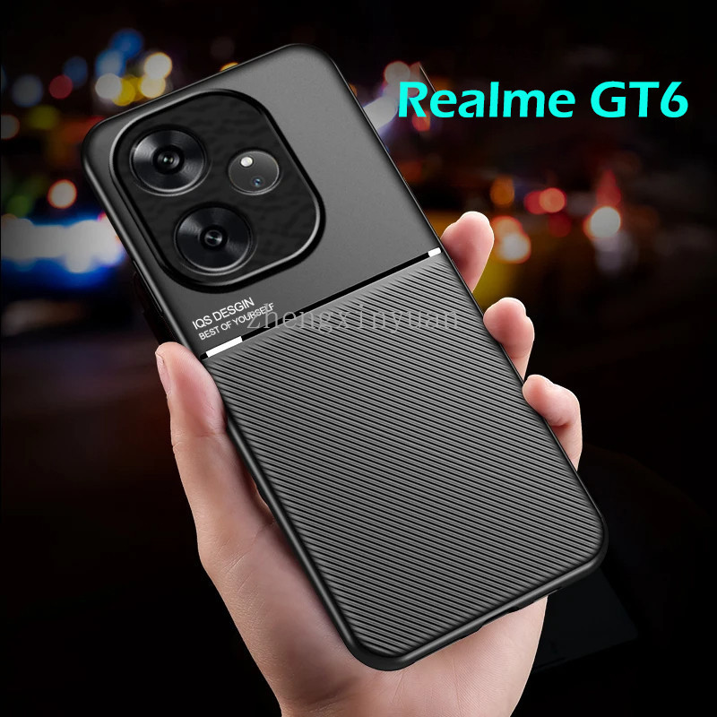 Para Realme GT 6 GT6 GT6 6T 5G 4G 2024 Estojo De Couro Magnético RealmeGT6 Neo6 SE Neo6 Neo6SE ...