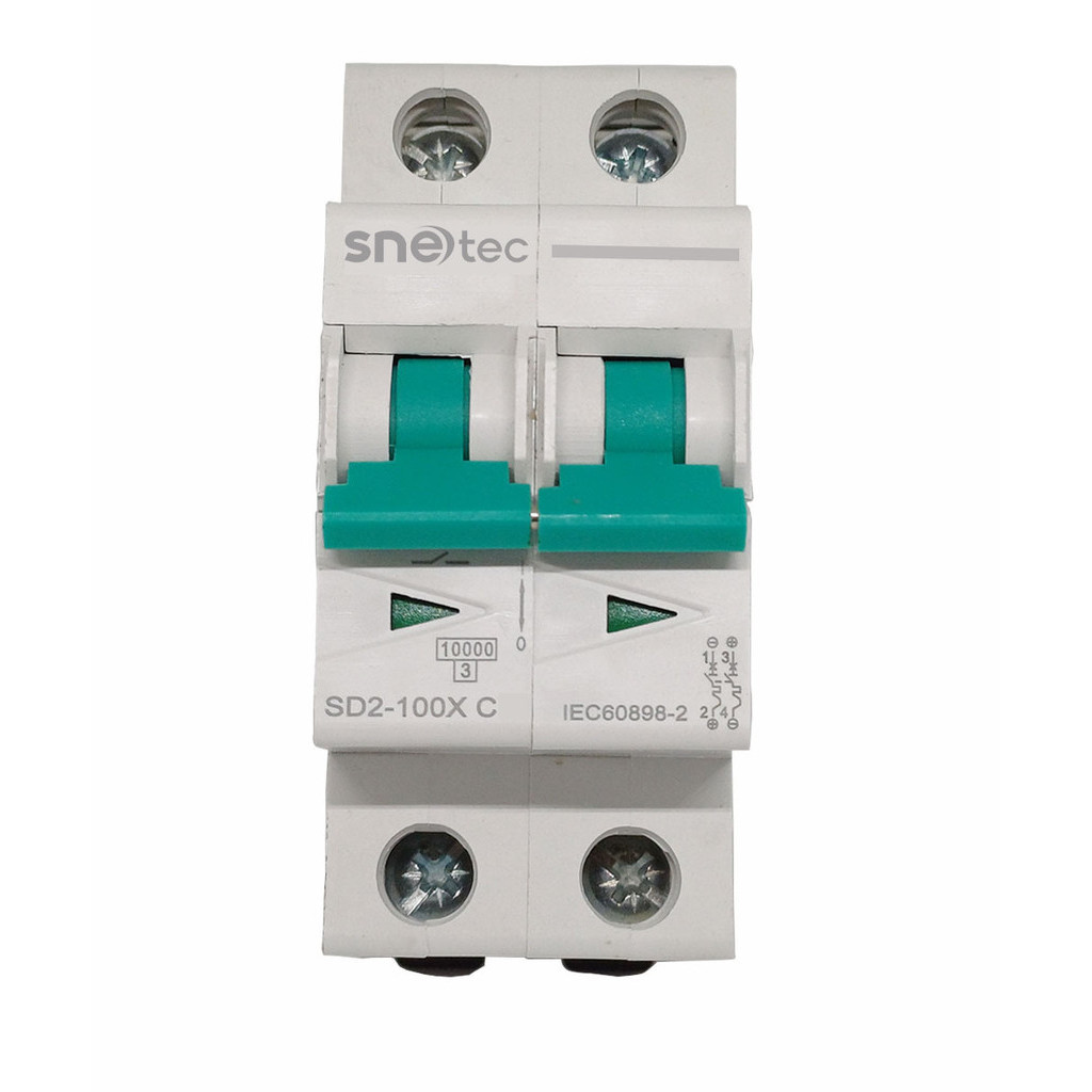 Disjuntor Bipolar Snetec Solar 1000V DC CC 2P 10A 16A 20A 25A 32A 40A 63A | Shopee Brasil