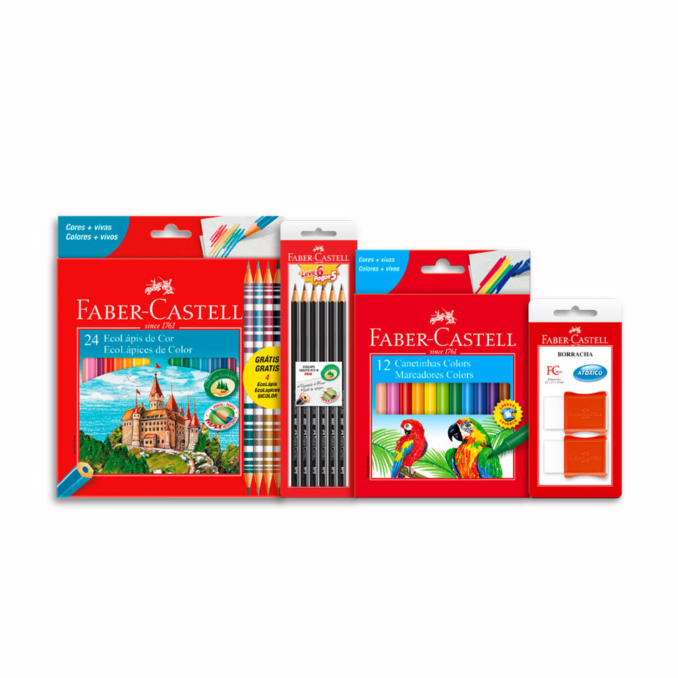 Kit Escolar Faber-Castell | Shopee Brasil