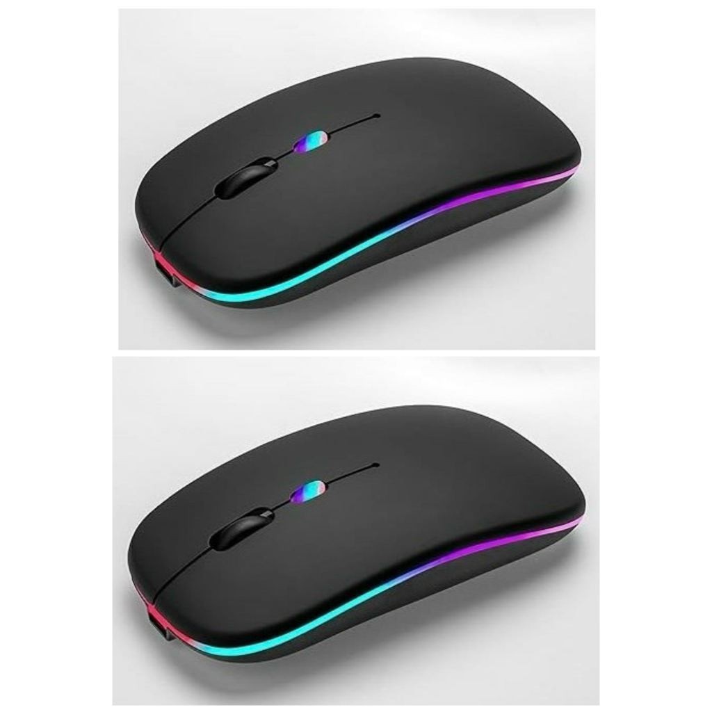 Mouse Sem Fio com Bluetooth Recarregável Wireless Led Rgb Ergonômico | Shopee Brasil