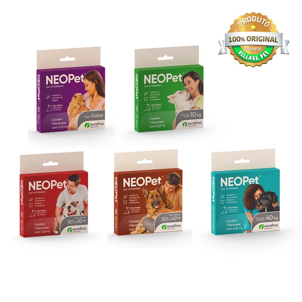 Antipulgas e Carrapatos NEOPet Cães e Gatos - Ourofino | Shopee Brasil