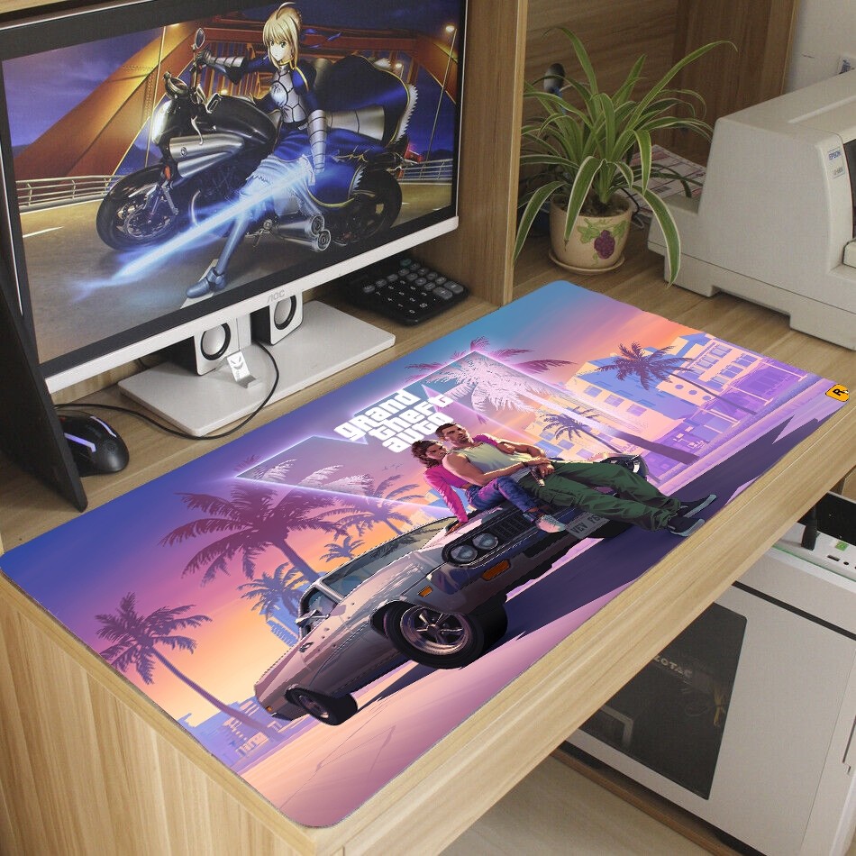 Mouse pad GTA 6 Antiderrapante diversas estampas 80x35 M526 | Shopee Brasil