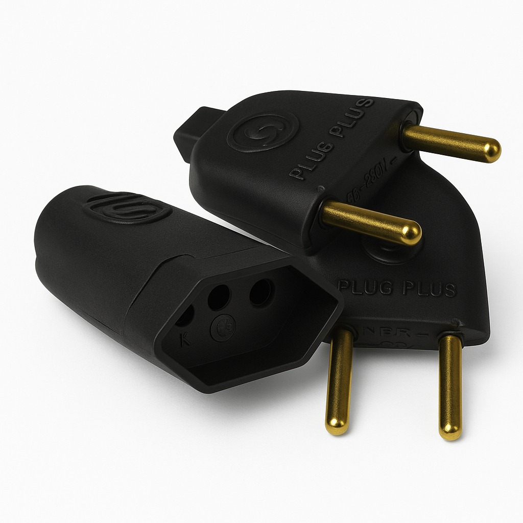 Kit Plugue Macho ou Fêmea Preto 2P 10 a 250 V Preto 1/2/6/10 Unidades ...