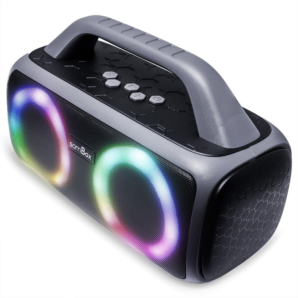 Caixa De Som Bluetooth Amplificada 100W Alto Falante Rádio Fm P2 Usb Pendrive Note Tv Tablet ...