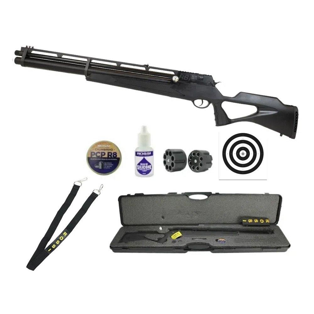 Carabina PCP Rossi R8 VR G4 Black 5,5mm + Case DELUXE | Shopee Brasil