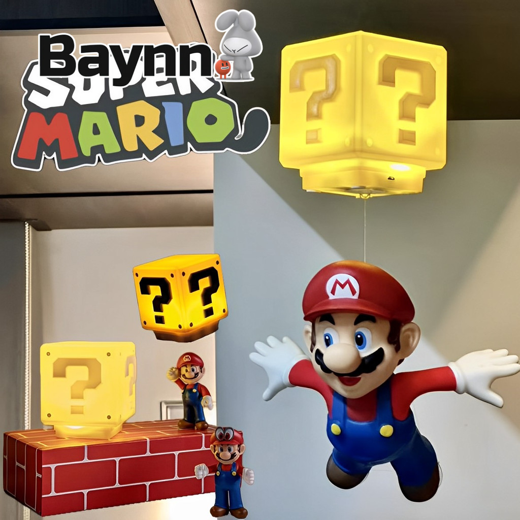 LÂMPADA DE PONTO DE INTERROGAÇÃO SUPER MARIO, LUZ LED, MINI LUZ NOTURNA ...