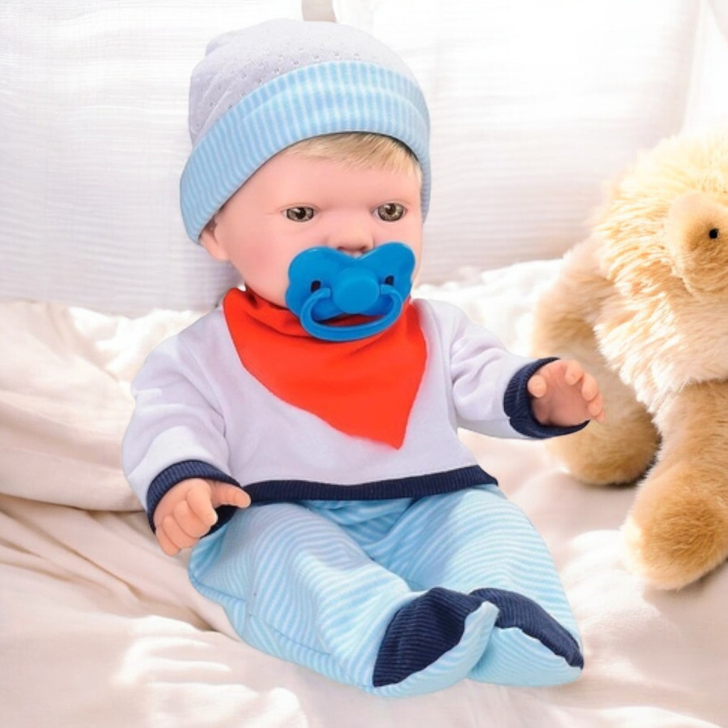 Boneco Reborn Bebê Real Com Mamadeira Chupeta e Penico Roma Brinquedos ...