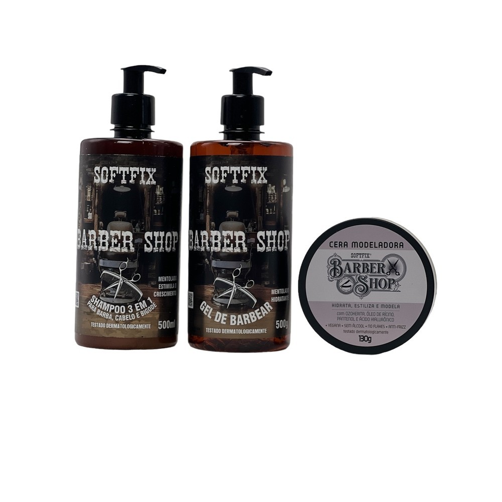 KIT BARBER SHOP 8 - SOFTFIX | Shopee Brasil
