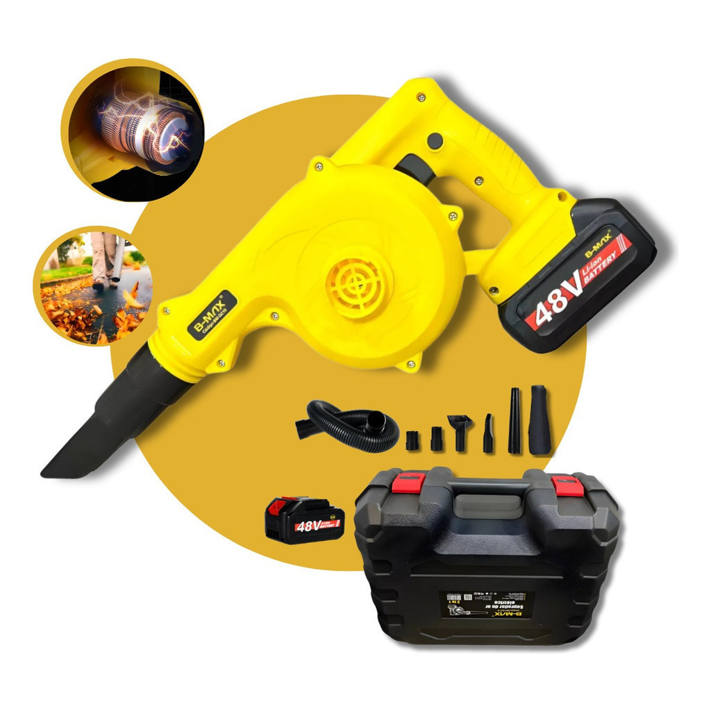 Soprador De Folhas Eletrico 2xBateria Portátil 2200w 48v Aspir | Shopee ...