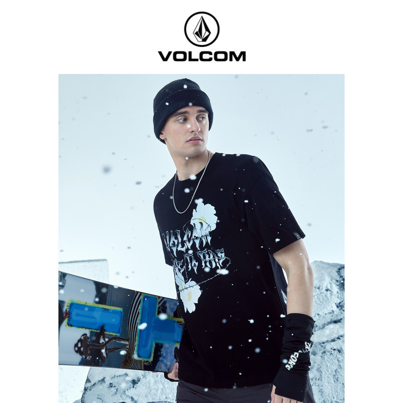 Camiseta de manga curta masculina Volcom Diamond High-End Outdoor New ...