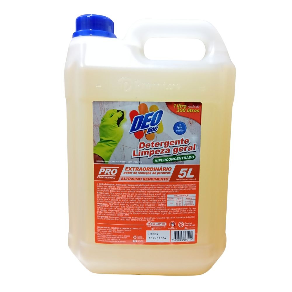 Detergente Líquido Hiperconcentrado Neutro Multiuso 5 Litros | Shopee ...
