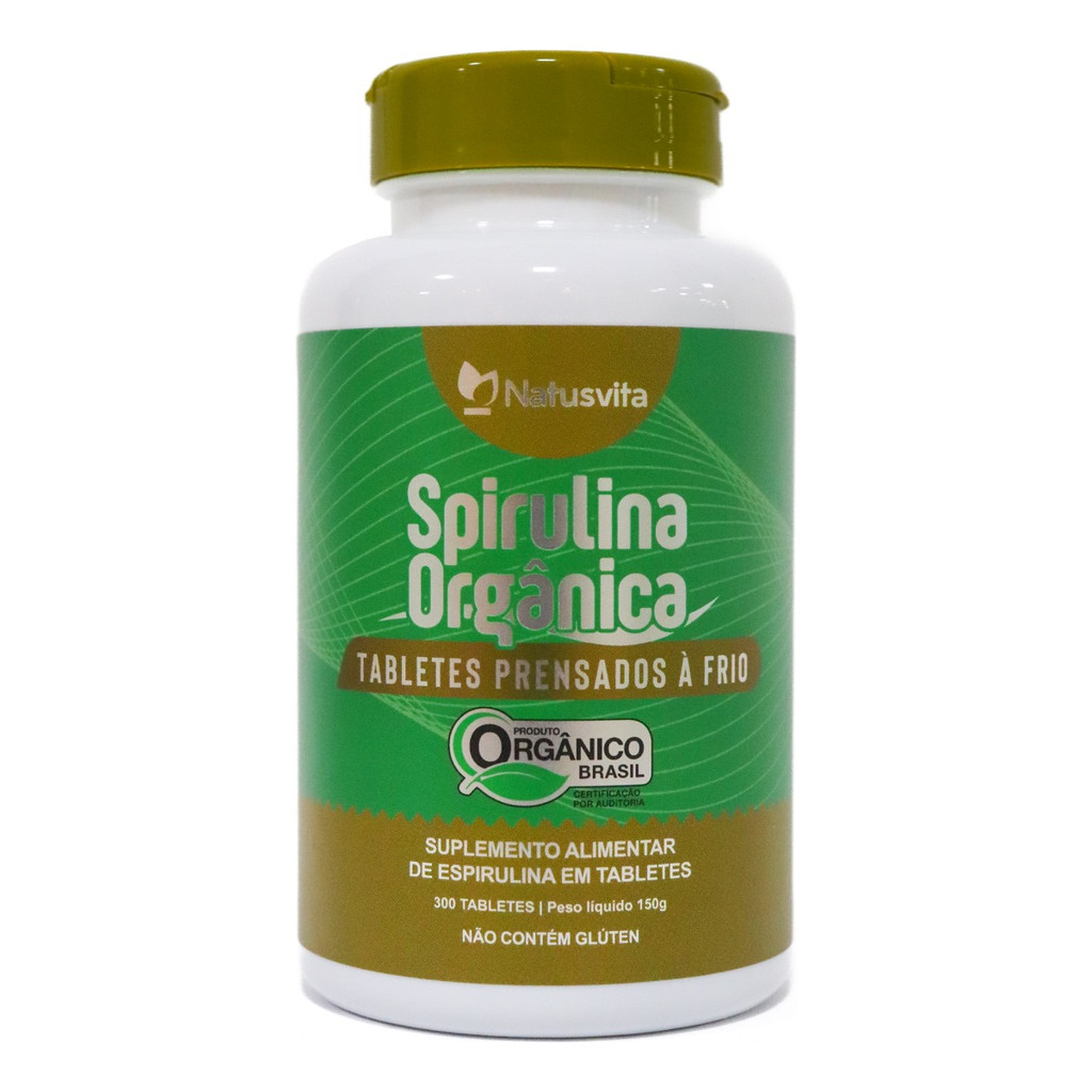 Spirulina Orgânica Selo SISORG Certificada IBD Pura Prensada à Frio ...