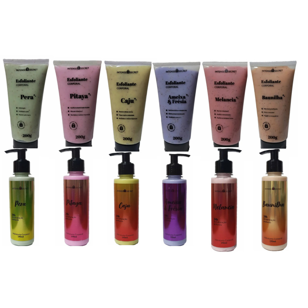 Esfoliante e hidratatante corpo e rosto intense secret | Shopee Brasil