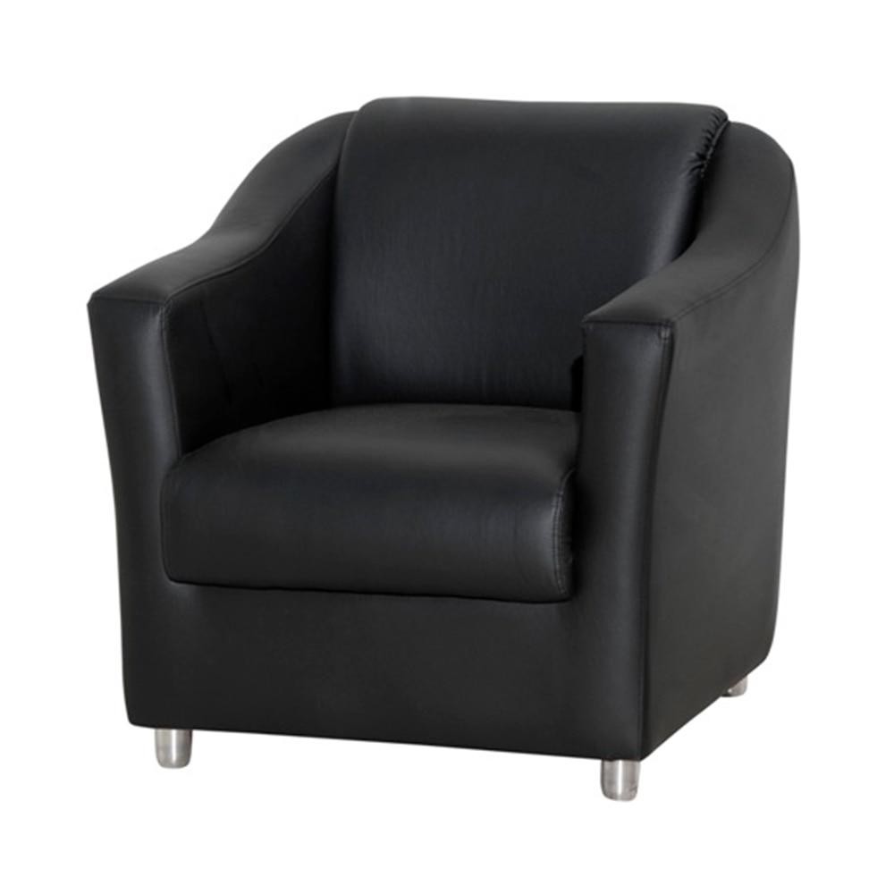 Poltrona Bia Matrix Conforto e Estilo Compacta Corino Preto 70cm Design ...