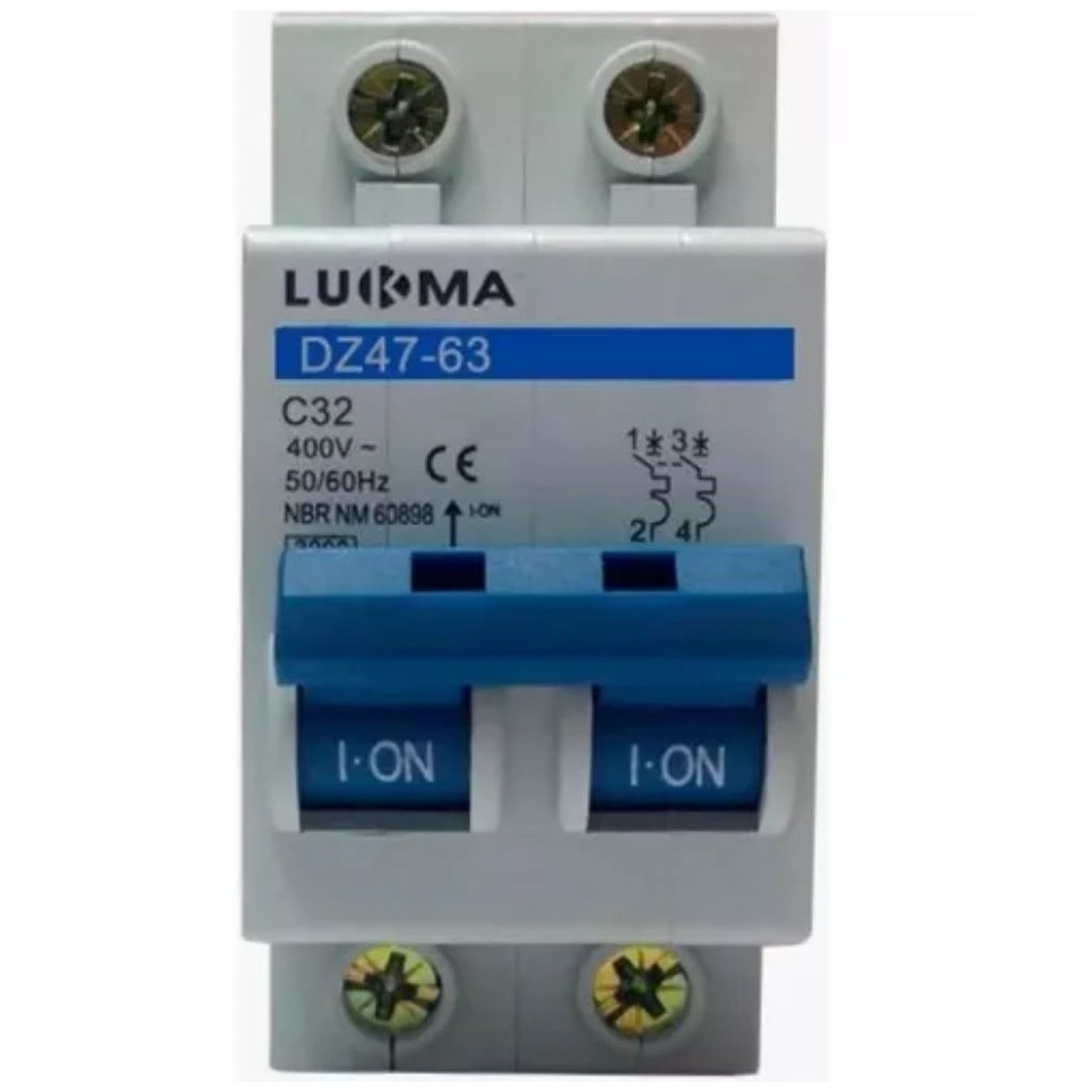 Disjuntor bipolar 32A lukma | Shopee Brasil