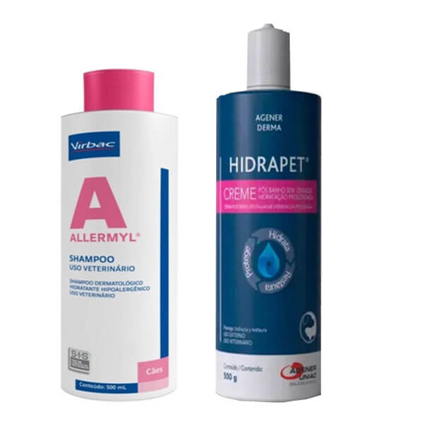 Combo Shampoo Allermyl® 500ml | Virbac + Hidrapet® Creme Hidratante ...