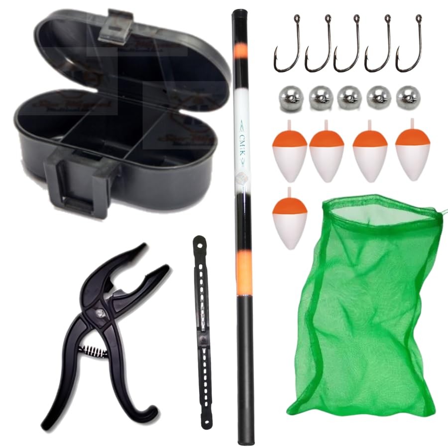 Kit Pesca Vara Telescopica 3 Mts mais Estojo Porta Isca Sambura Alicate ...