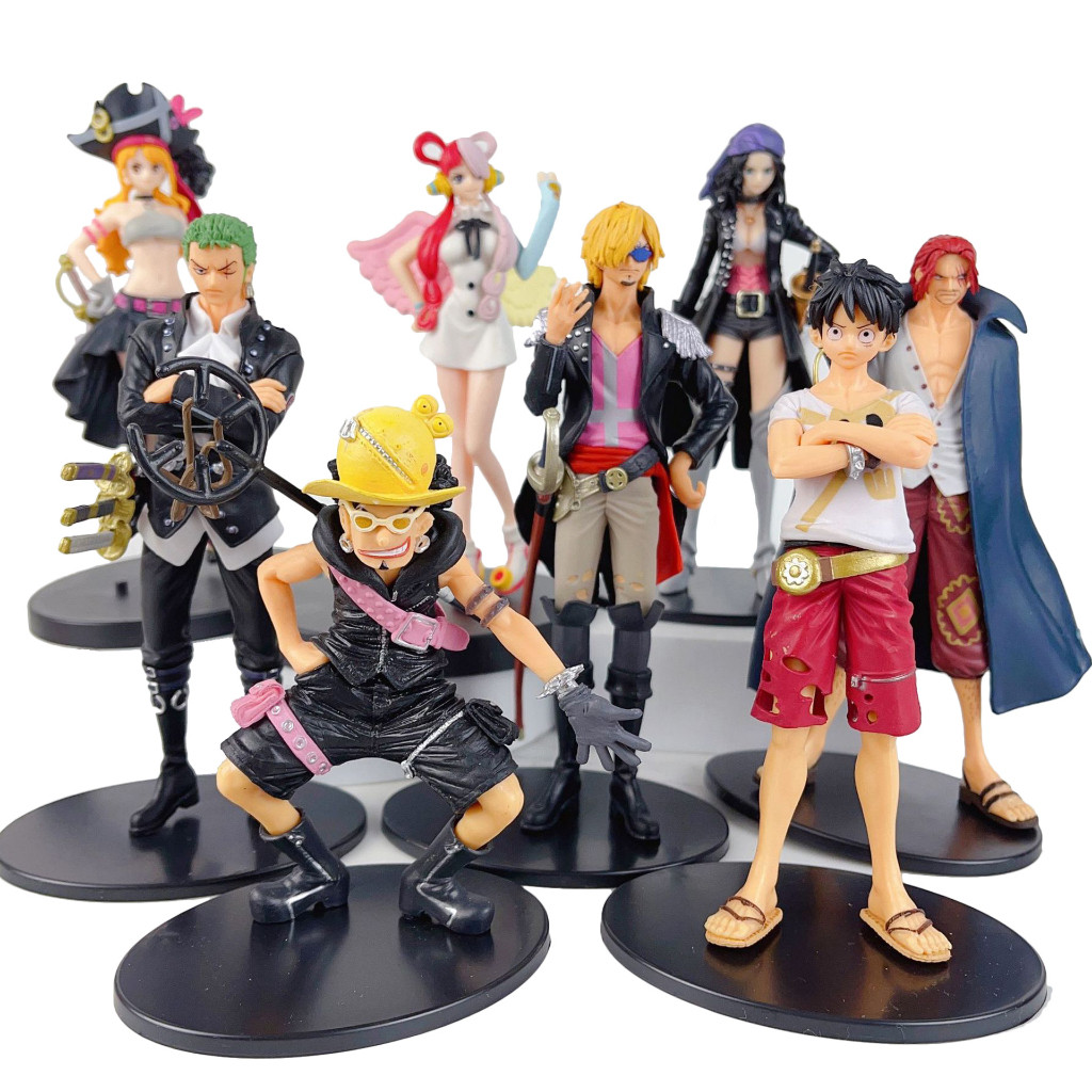 One Piece Luffy Zoro Sanji Uta Shanks Nami Anime Action Figuras Usopp ...