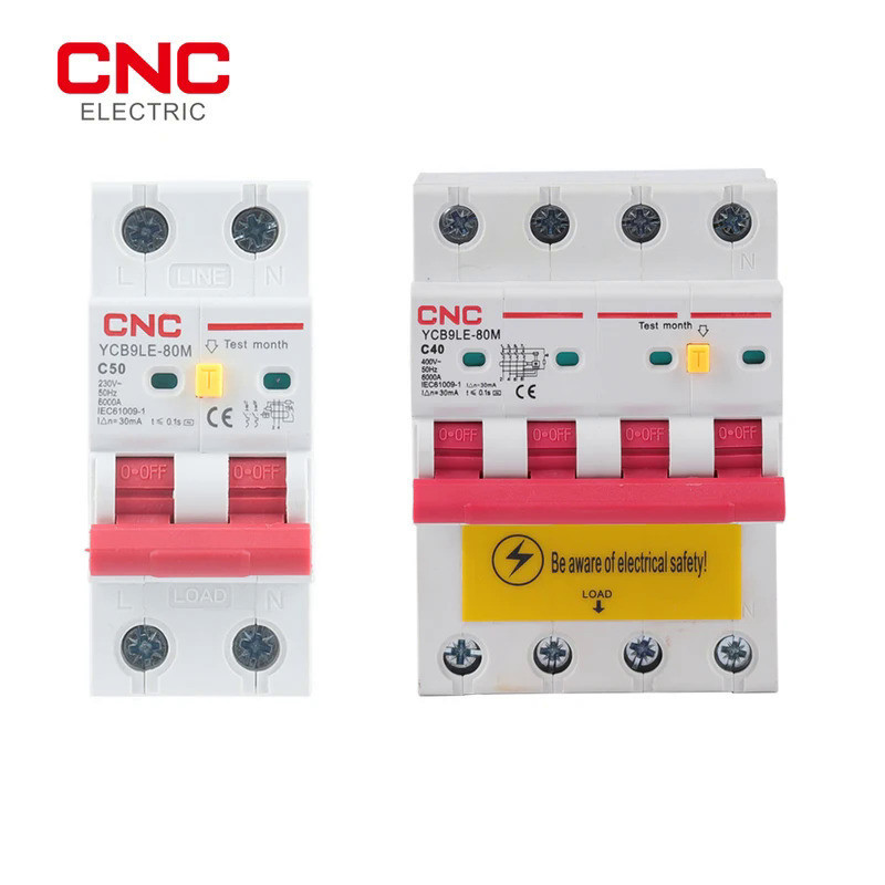 CNC 1p 2P 3p 4P 230V RCBO MCB 30mA Disjuntor De Corrente Residual Com ...