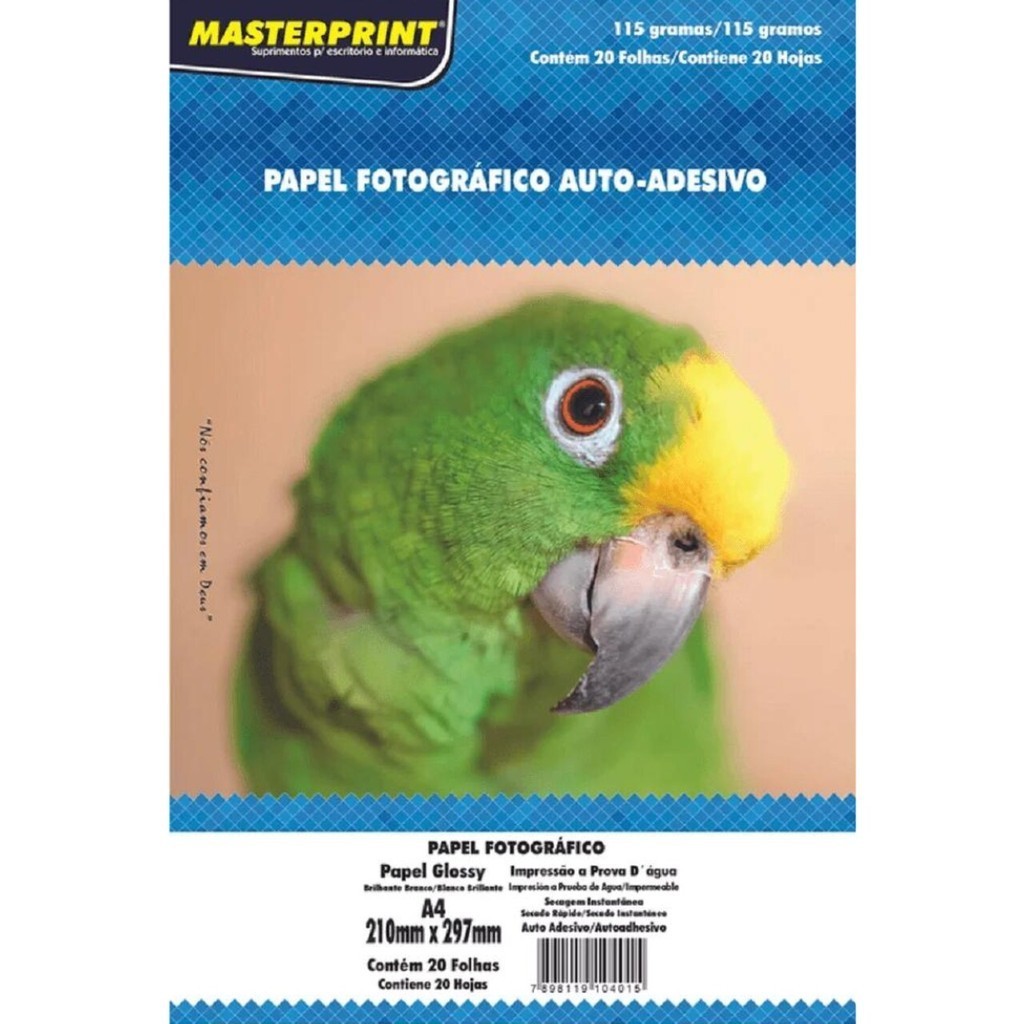 MP PACK PAPEL FOTO GLOSSY 115G ADESIVO C/100fls | Shopee Brasil
