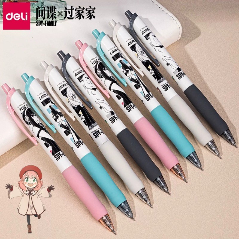 1pcs Deli S60-J SPY × FAMILY Quick Drying Press Caneta Neutra 0.5mmST ...