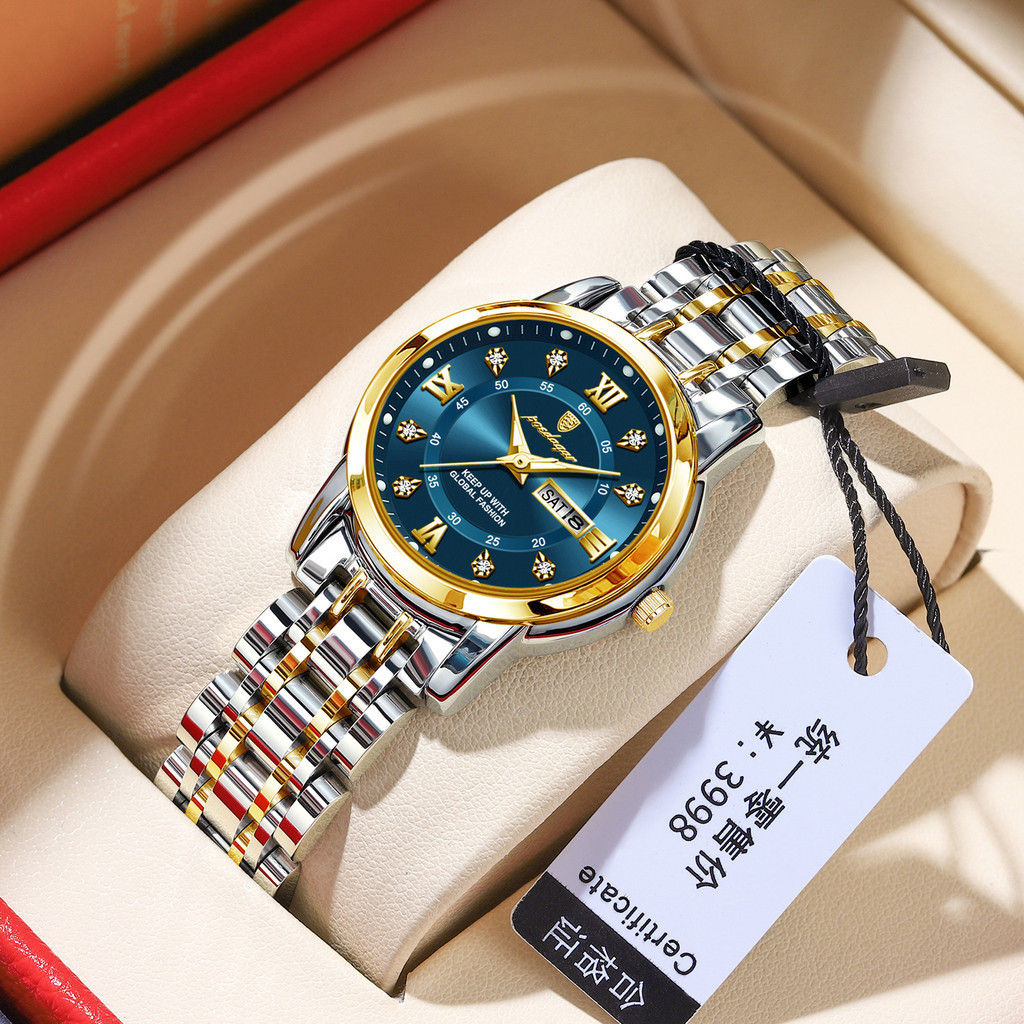 Relógio Feminino Swiss Poedagar Novo Luminoso Com Calendário Duplo ...