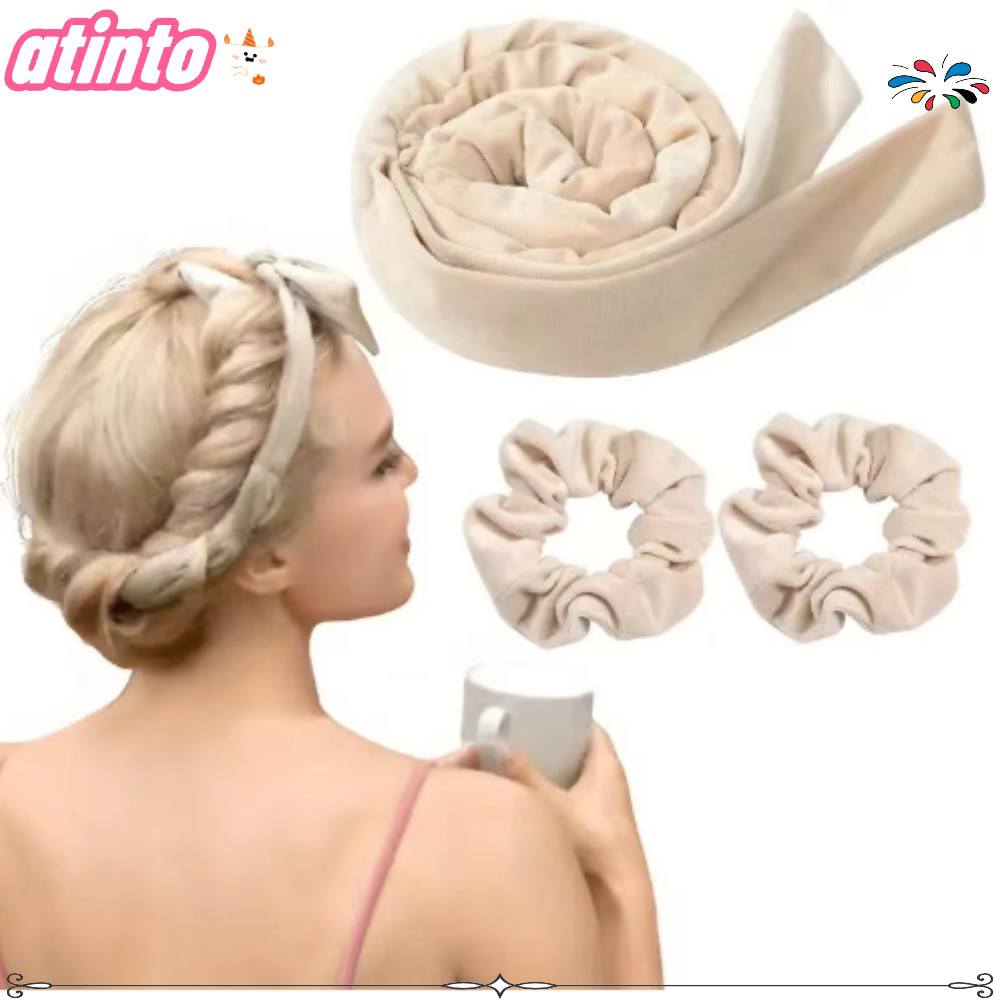 ATINTO Fita De Cabeça De Haste De Encaracolar Sem Calor , Modelador De ...