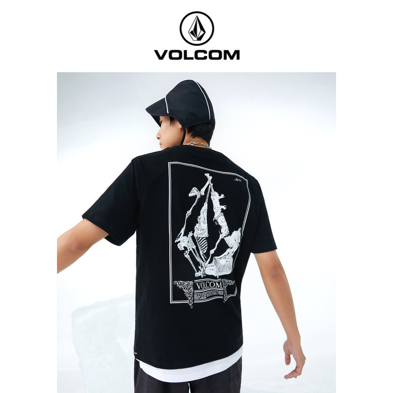 Volcom Diamond Design Exterior Masculino de Diamante Camiseta Impressa ...