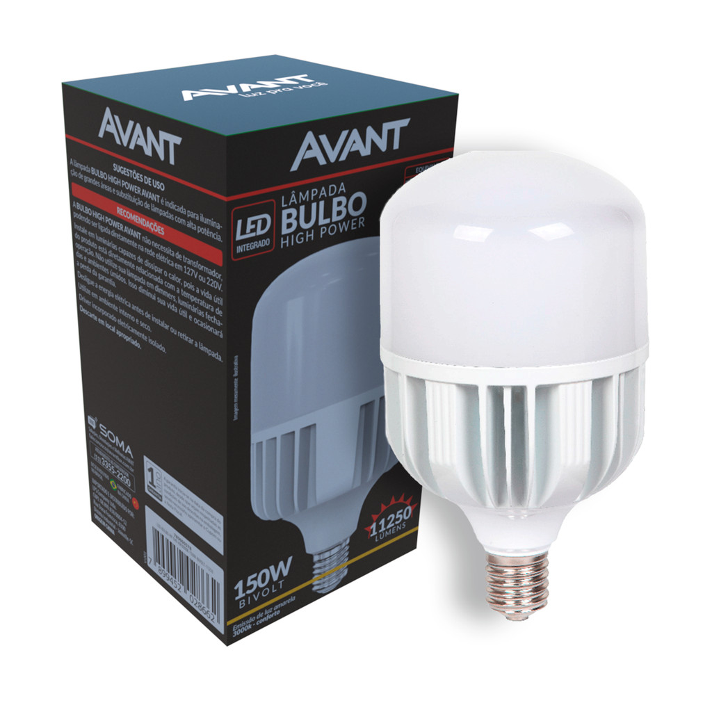 Lampada Led Bulbo Hp 3000k 110v/220v Bivolt 150w E40 - Avant | Shopee ...