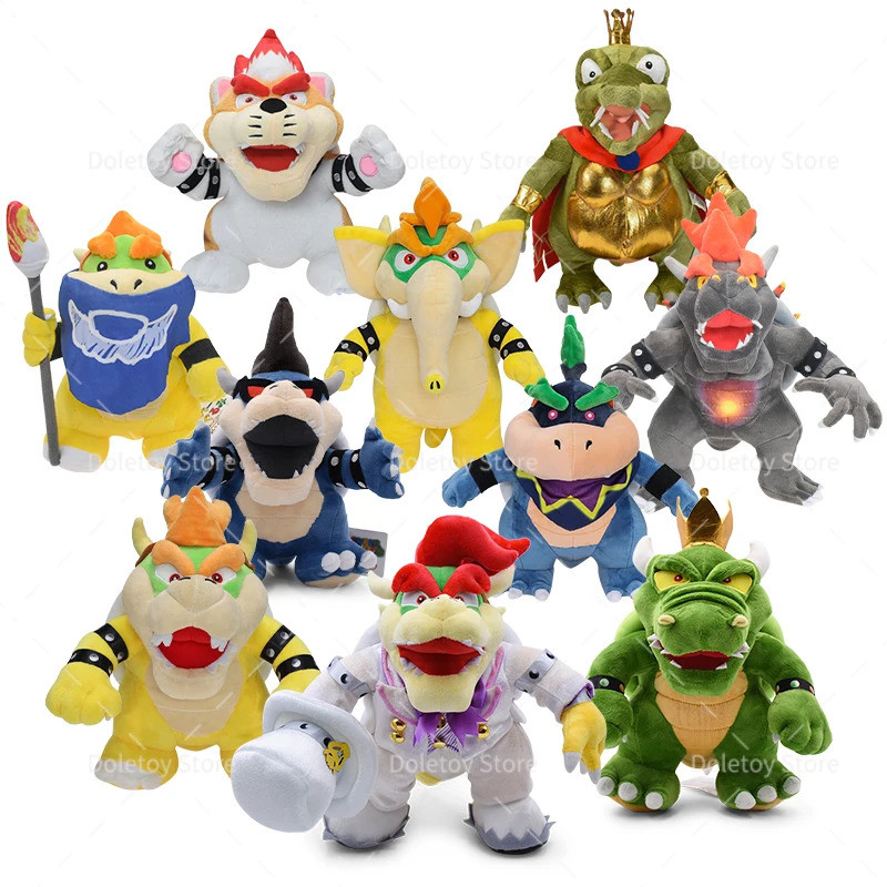 10 Estilos Mario Bros Plush Wonder Bowser Jr Meowser King K.Rool Fury ...