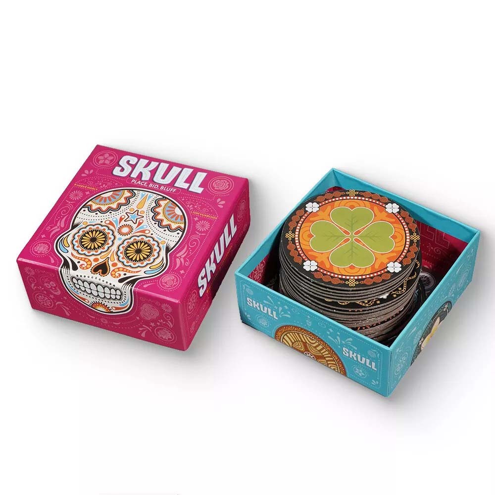 Skull Party Game Bluffing Strategy Game Family Board Game | Shopee Brasil