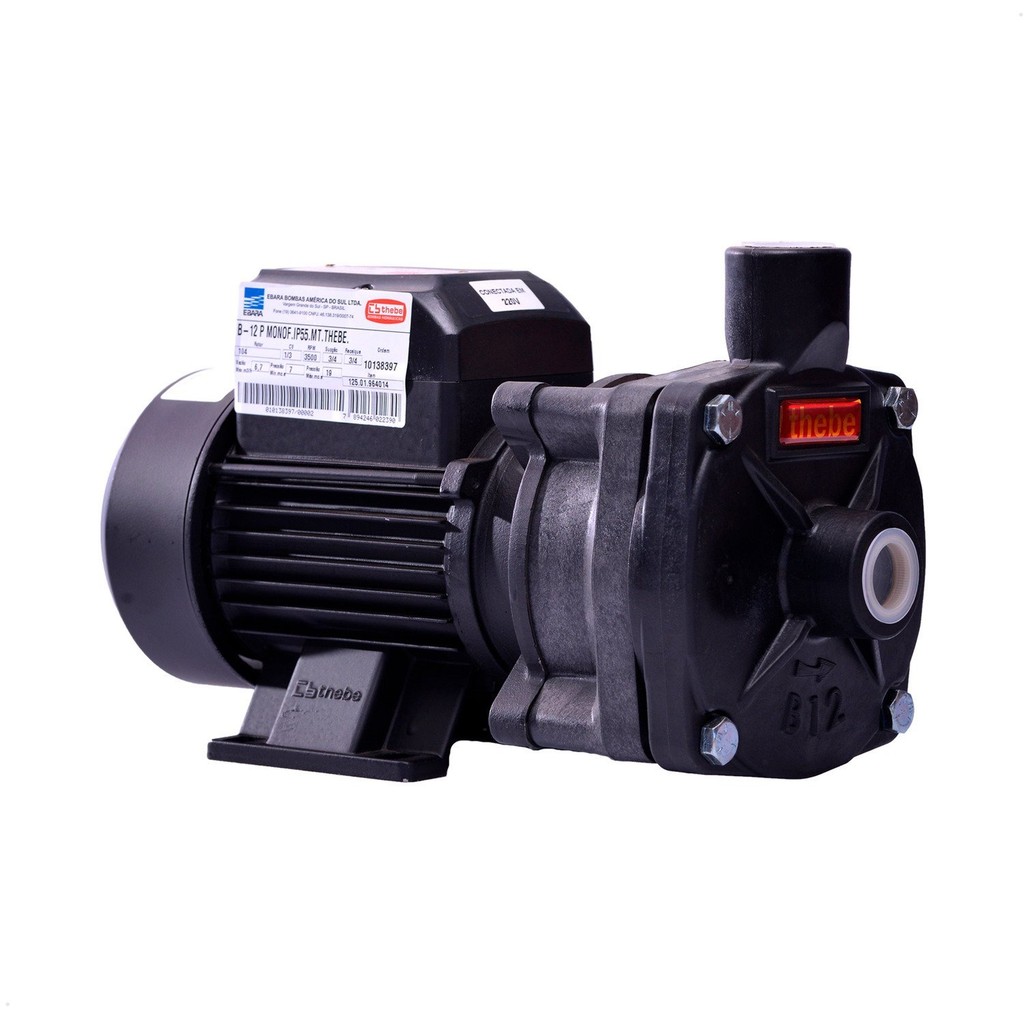 Bomba Monoestágio B-12 P 1/3 Cv Rotor 104mm Monofásico Motor Thebe Ip55 ...