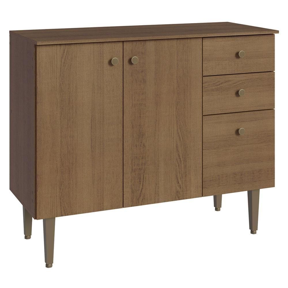 Balcão Gabinete 3Por 1 Gaveta Rustic Gourmet Madesa Rustic | Shopee Brasil