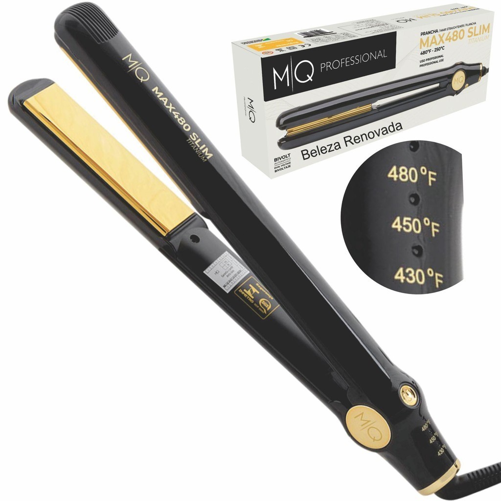 Chapinha prancha mq max 480 slim profissional cabelos bivolt | Shopee ...