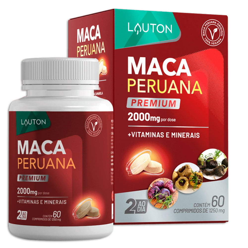 Maca Peruana Premium 2000mg 60 Comprimidos Suplemento Natural ...