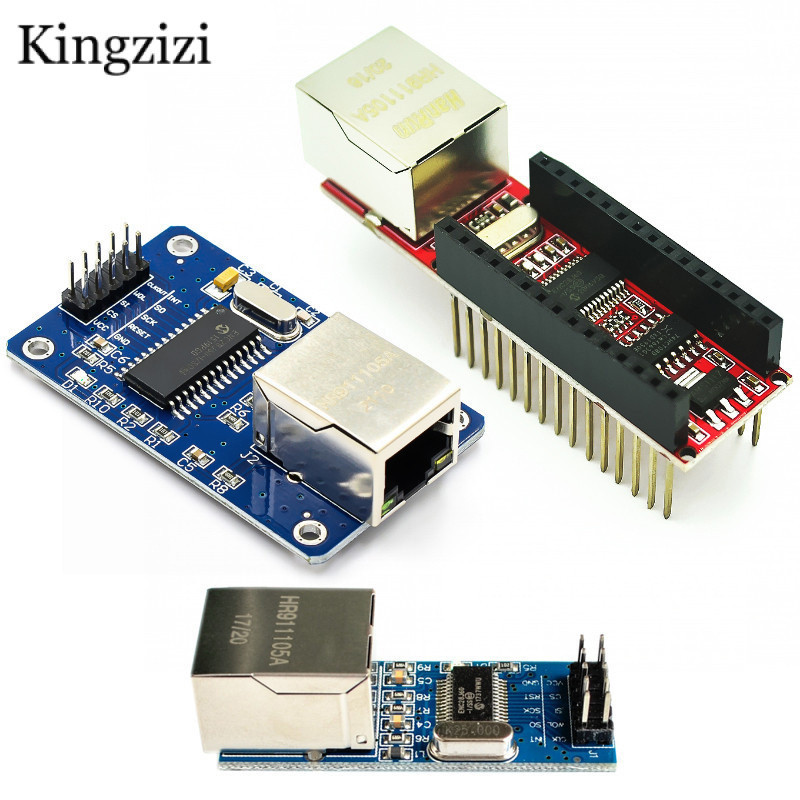 ENC28J60 Módulo De Rede De interface SPI Ethernet (mini Versão) ENC28J60 Shield V1.0 Para Nano 3 ...