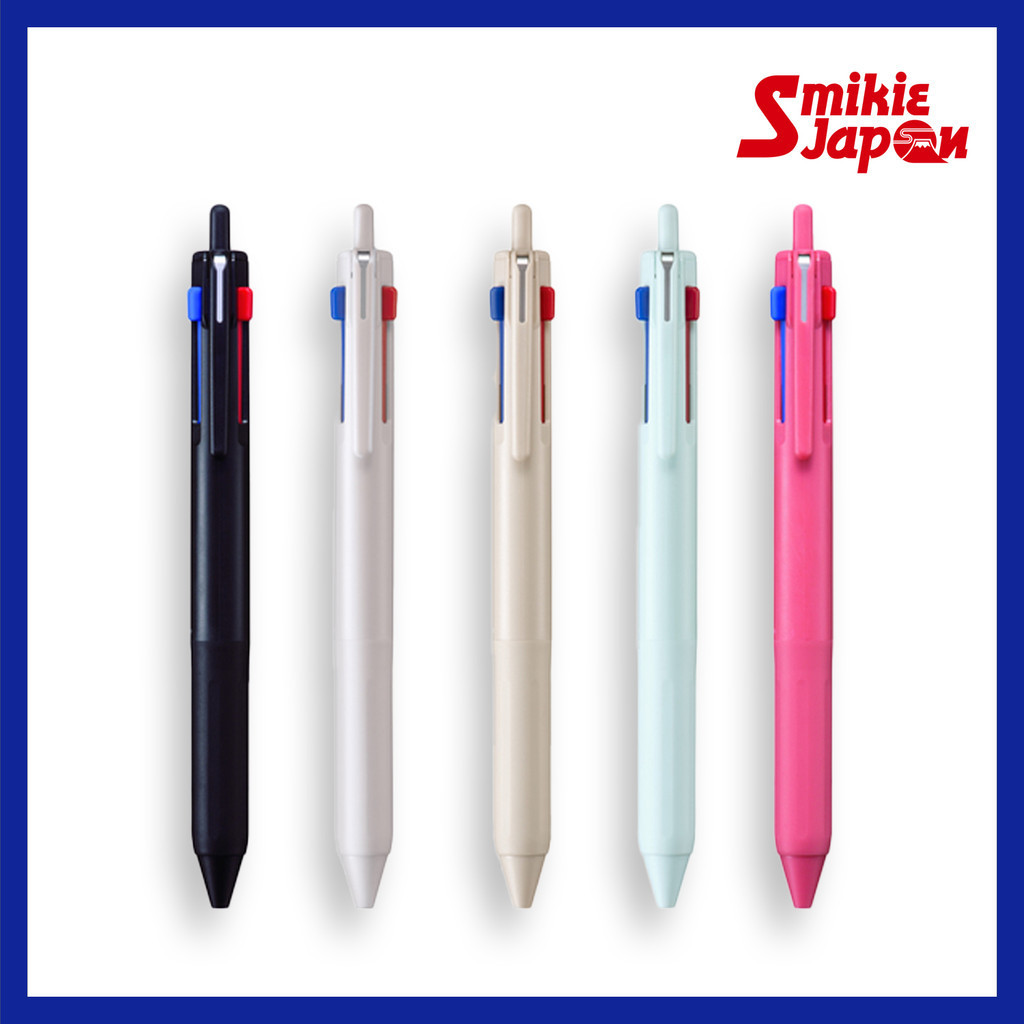 Uni Jetstream 3-Color Ballpoint Pen 0.5mm Black/Ice Blue/ Light Pink ...