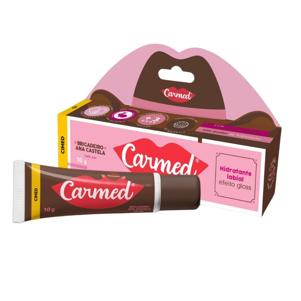 Hidratante Labial Carmed Ana Castela Brigadeiro 10g - Cimed | Shopee Brasil